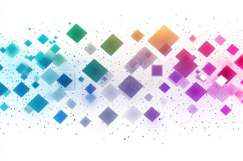 Abstract Gradient Color Square Pixels Background with Big Data ...