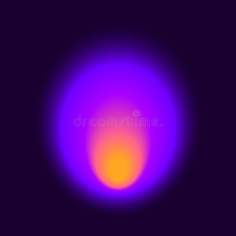 Abstract Gradient Colored Blurry Circle, Round Shape Over Black ...