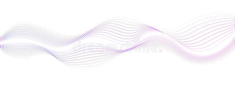 Abstract Gradient Colorful Wave Dots Line Element. Wave with Blend ...
