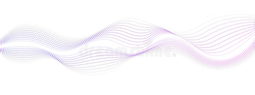 Abstract Gradient Colorful Wave Dots Line Element. Wave with Blend ...