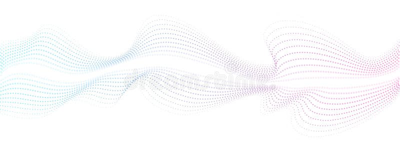 Abstract Gradient Colorful Wave Dots Line Element. Vector Wave with ...