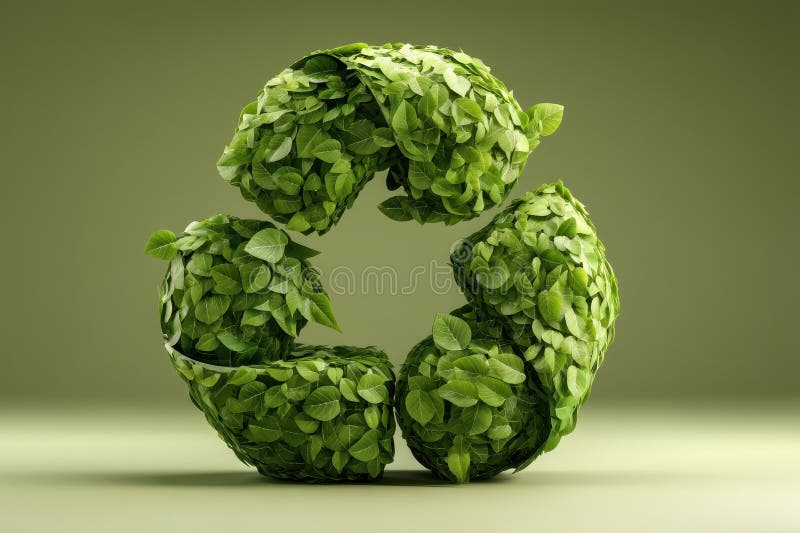 Abstract Gradient Digital Wave of Leaves Forming a Circular Shape in ...