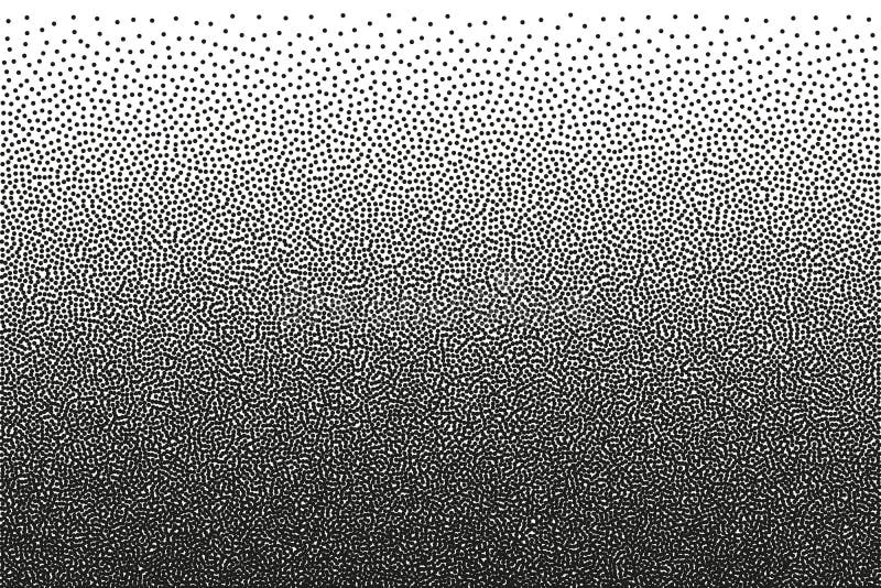 Abstract Gradient Dotwork Pattern. Sand Effect in the Form of Black ...