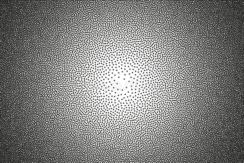 Abstract Gradient Dotwork Pattern. Sand Effect in the Form of Black ...