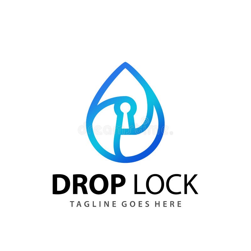 Water Lock Logo Icon Design Stock Vector - Illustration of logotype ...