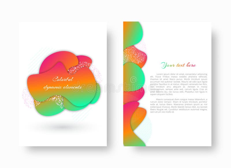 Abstract gradient elements stock vector. Illustration of brochure ...