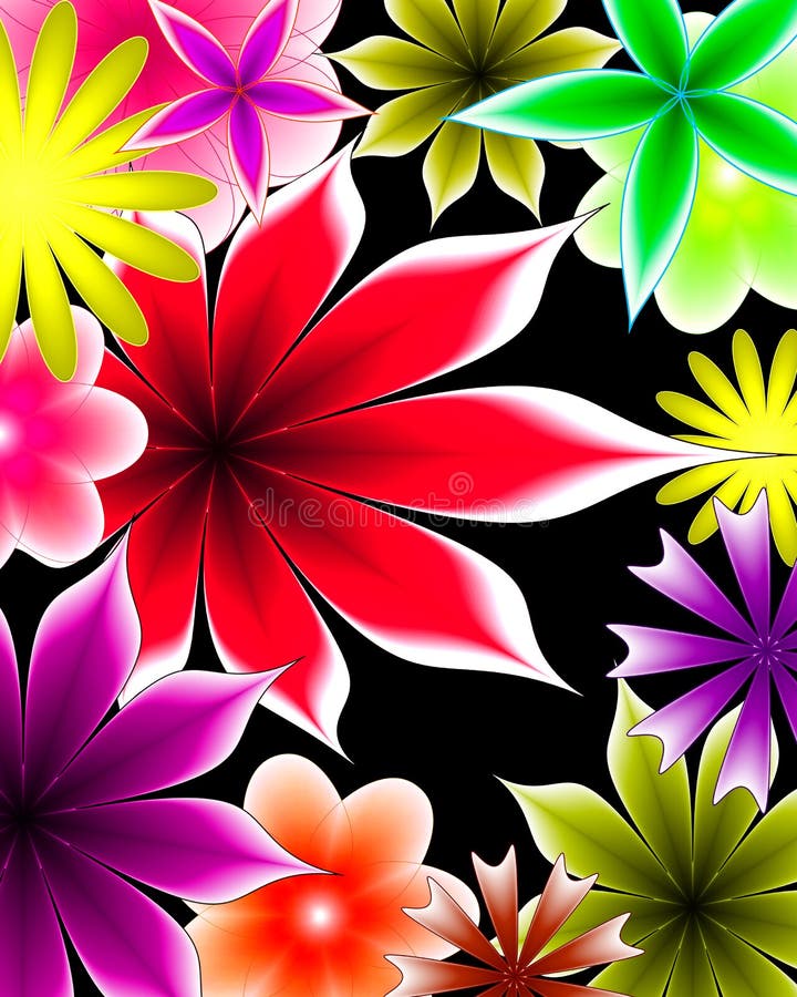 Abstract gradient flowers stock illustration. Illustration of modern ...