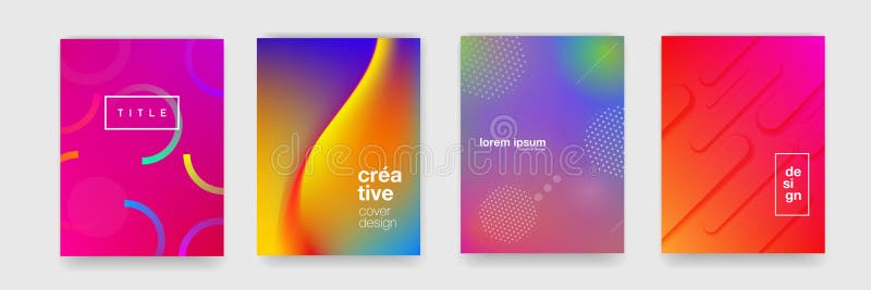 Abstract Gradient Color Pattern Texture for Book Cover Template Vector ...