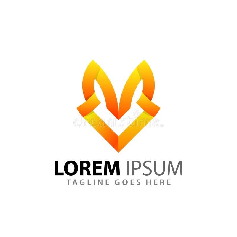 Abstract Gradient Fox Company Modern Logos Design Vector Illustration Template Premium Stock ...