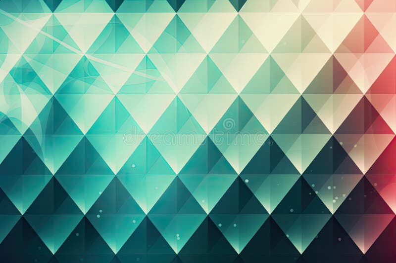 An Abstract and Gradient Geometric Diamond Pattern of Blue, Green, and ...