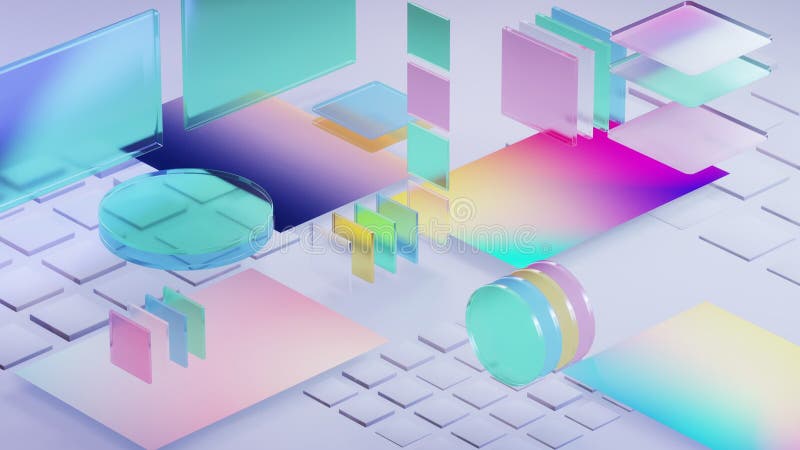 Abstract Gradient Geometric Glass Stock Video - Video of geometry ...