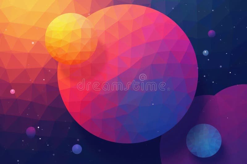 Abstract Gradient Geometric Shapes, Dynamic Circle Overlay, Design ...