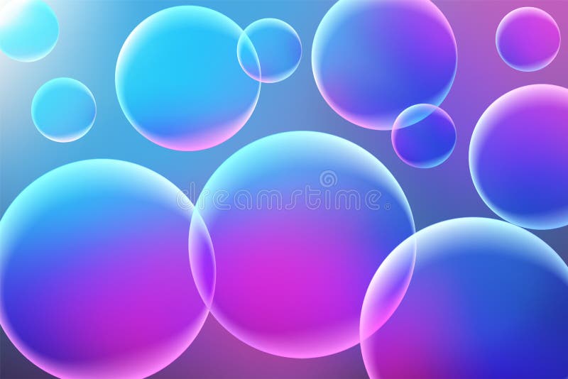 Abstract Gradient Glowing Background with 3D Sphere Shapes Stock Vector ...