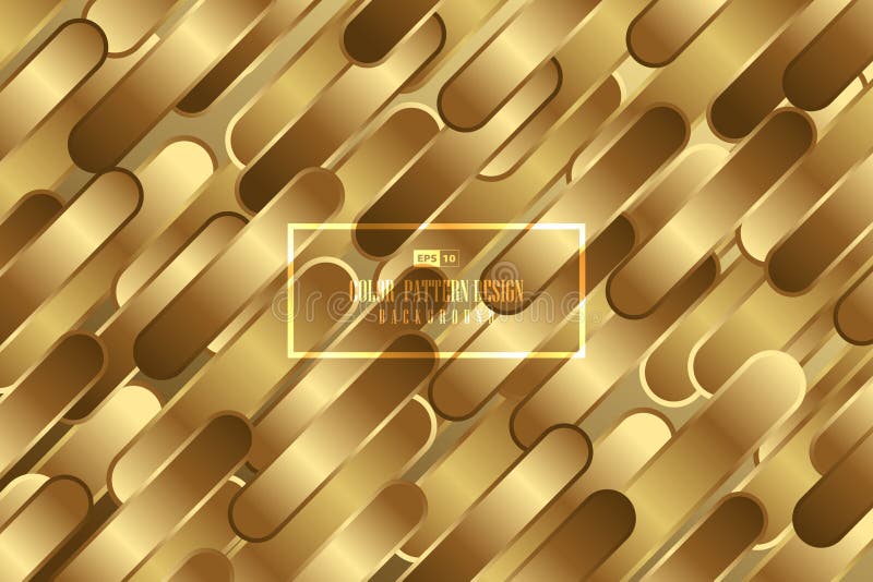 Abstract Gradient Gold Design Artwork of Stripe Round Line Pattern ...