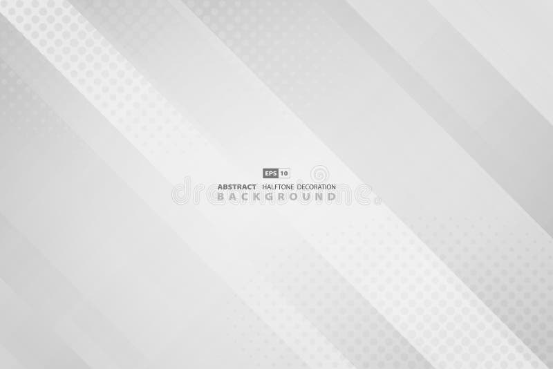 Abstract Gradient Gray with Round Halftone Decoration Background ...