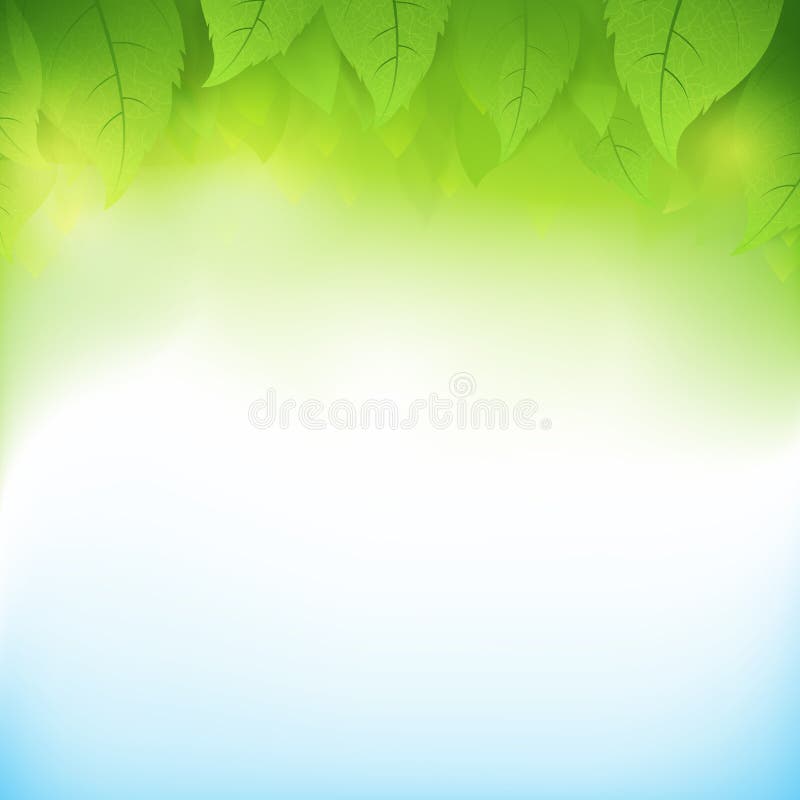 Abstract Gradient Green Background with Transparency Leaf Stock Vector ...