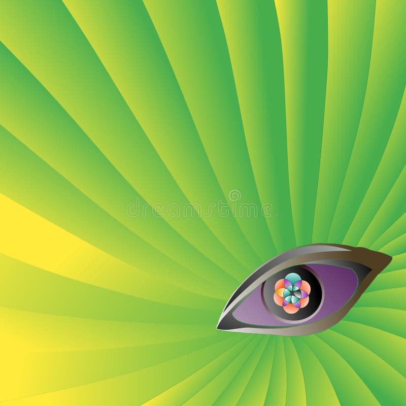 Gradient Abstract Illustration Image of an Eye with Colorful Pupils in ...