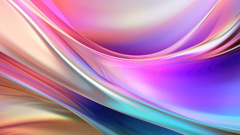 Abstract Gradient Iridescent Shape Stock Illustration - Illustration of ...