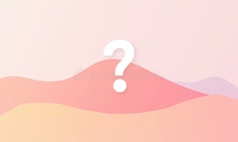 Abstract Gradient Landscape with Question Mark Symbolizing Uncertainty ...