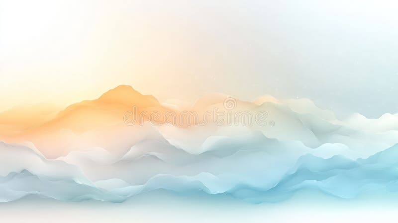 Abstract Gradient Landscape with Soft Pastel Colors Stock Illustration ...