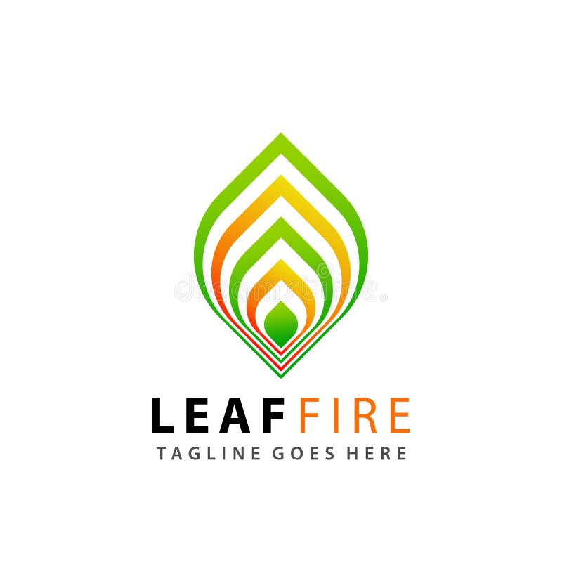 Abstract leaf fire logo stock vector. Illustration of green - 82711250