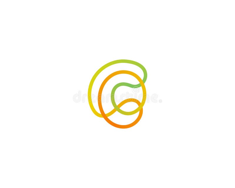 Abstract Gradient Letter C, Waves Logo Design Template. Universal ...