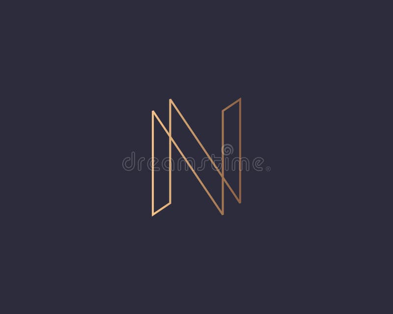 Abstract Gradient Linear Monogram Letter N Logo Icon Design Modern ...