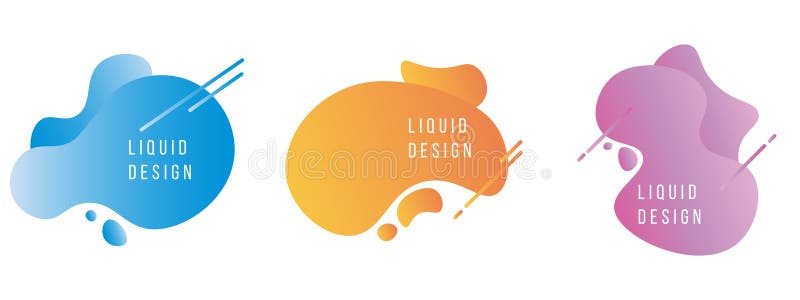 Abstract Gradient Liquid Banner Set Collection,trendy Modern Background ...
