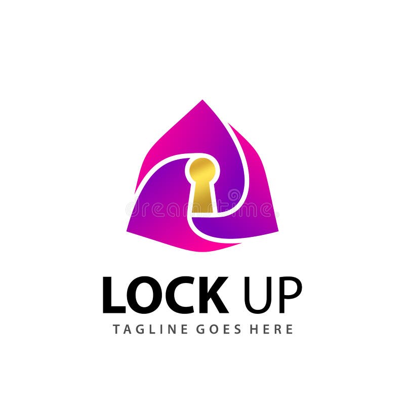 Abstract Gradient Lock Up Logo Design Template Vector Stock Vector ...
