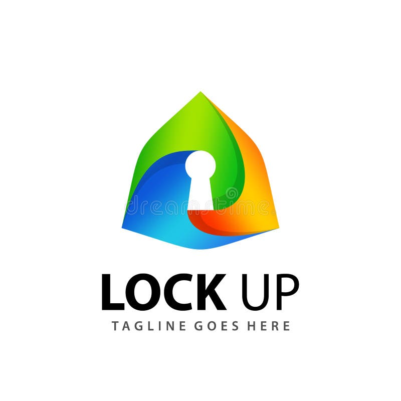 Abstract Gradient Lock Up Logo Design Template Vector Stock Stock ...
