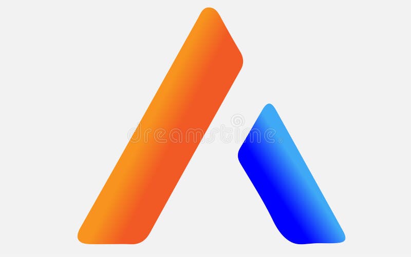 Abstract Gradient Logo Design on White Stock Vector - Illustration of ...