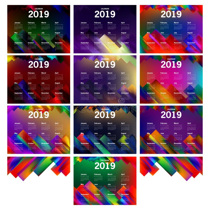 Abstract Gradient Mesh Background with Geometric Concept of Calendar ...