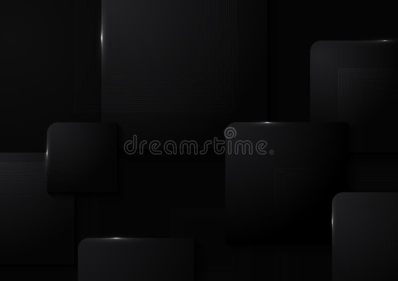 Abstract Gradient Modern Black Template Design of Square Pattern ...