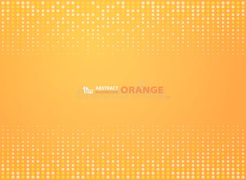 Abstract Gradient Orange Color with Circles Halftone Design Background ...