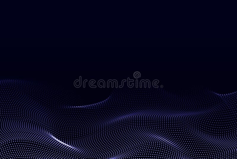 Abstract Gradient Particle Wave. Big Data. Digital Background. Stock ...