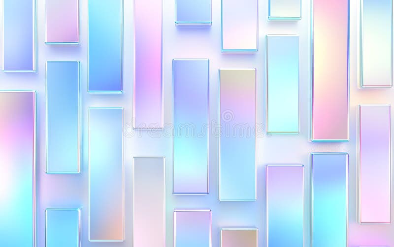 Abstract Gradient Pattern Featuring Pastel Rectangles with a Glossy ...