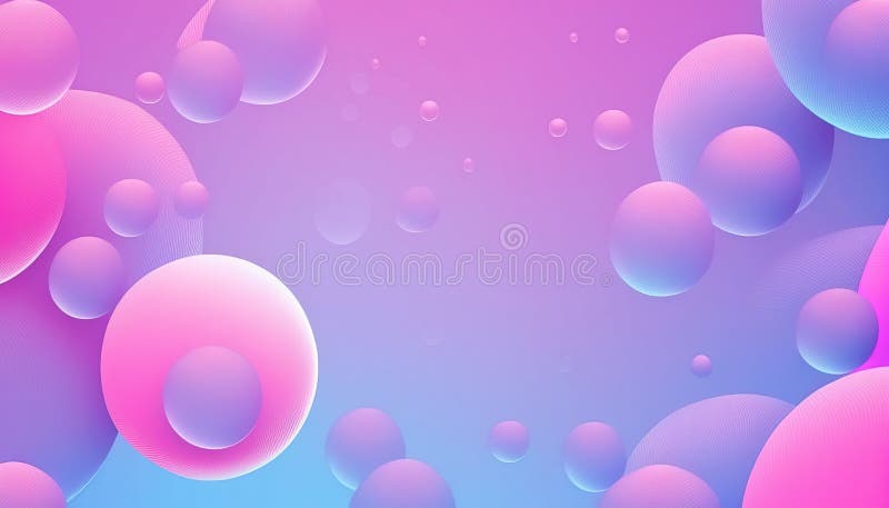 Abstract Gradient Pink, Blue and Yellow Bubble Background Wallpaper ...