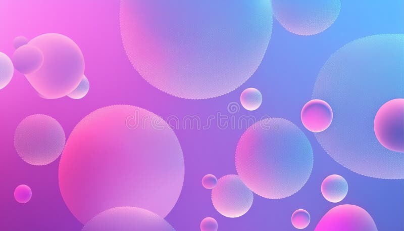 Abstract Gradient Pink, Blue and Yellow Bubble Background Wallpaper ...