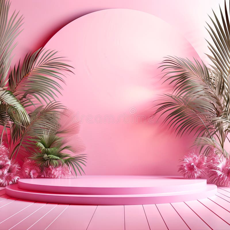 Abstract Gradient Pink Studio Background for Product Stock Photo ...