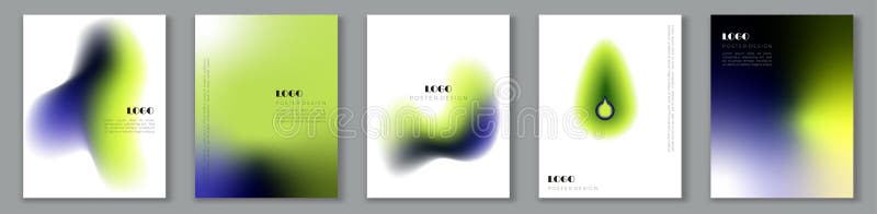 Abstract Gradient Poster Layouts Set. Vector Illustration Stock Vector ...