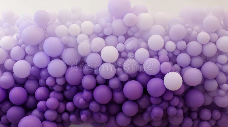Abstract Gradient Purple Spheres Soothing Geometric Composition Stock ...
