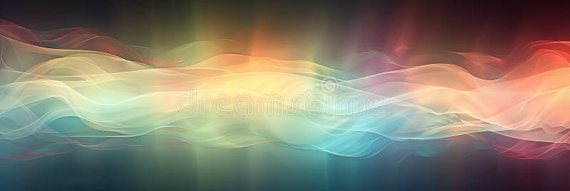 Abstract Gradient of Rainbow Colors with Wavy Smoke or Fog Effects ...
