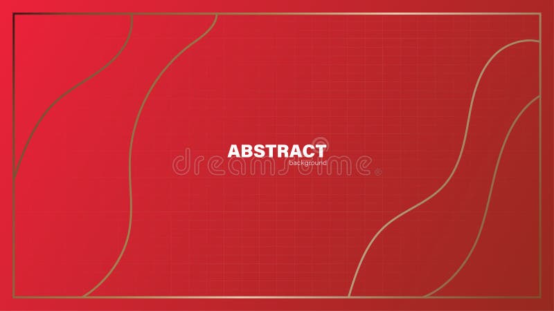 Abstract Gradient Red and Gold Line Background and Fluid Shape with ...