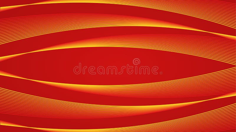 Abstract Gradient Red and Yellow Line Art on Red Background Vector ...