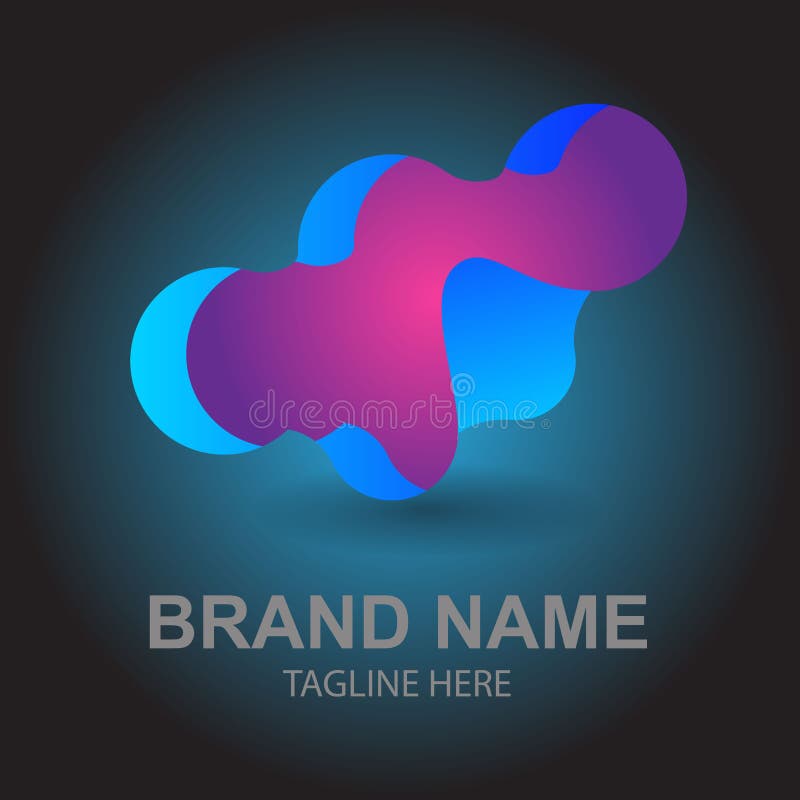 Abstract Gradient Shape Logo Stock Vector - Illustration of abstract ...
