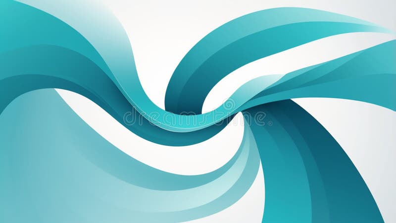 Abstract Gradient Shape in Teal and Cyan1 Stock Illustration ...