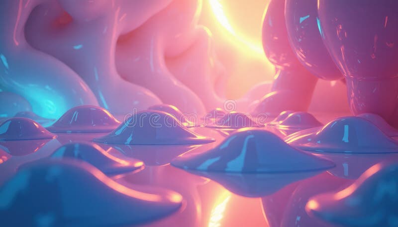 Abstract Gradient Shapes Background, Smooth and Flowing Forms with ...