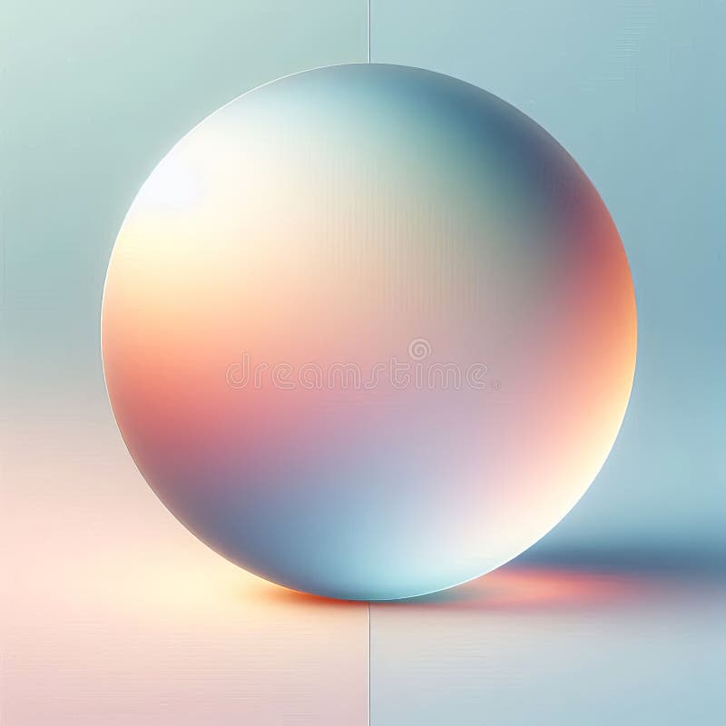 Abstract Gradient Sphere with Pastel Hues Stock Image - Image of colors ...
