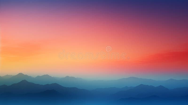Abstract Gradient Sunrise in the Sky with Cloud and Blue Mix Orange ...
