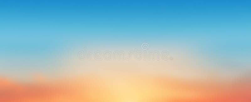 Abstract Gradient Sunrise in the Sky with Cloud and Blue Mix Orange ...